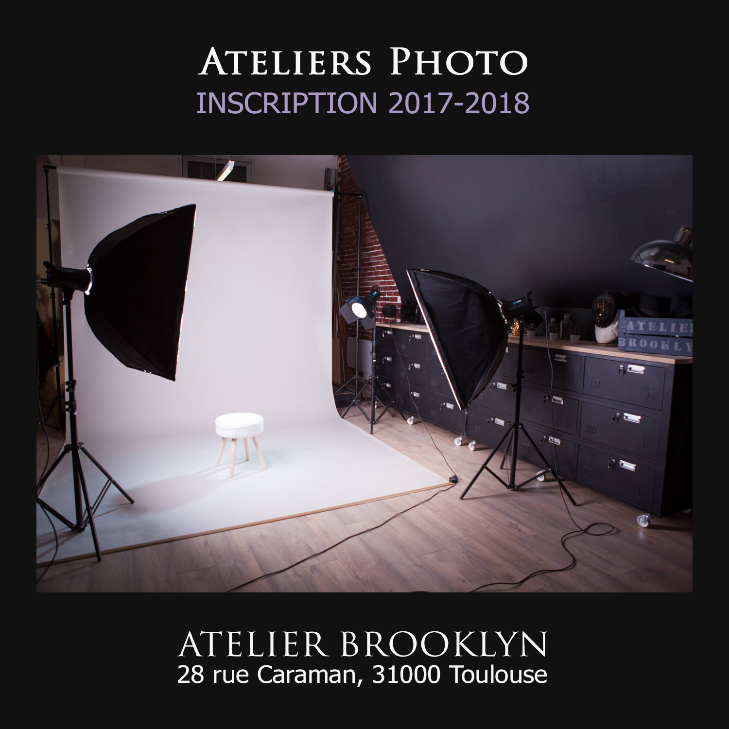 Atelier Brooklyn - INITIATION AUX TECHNIQUES DU STUDIO PHOTO